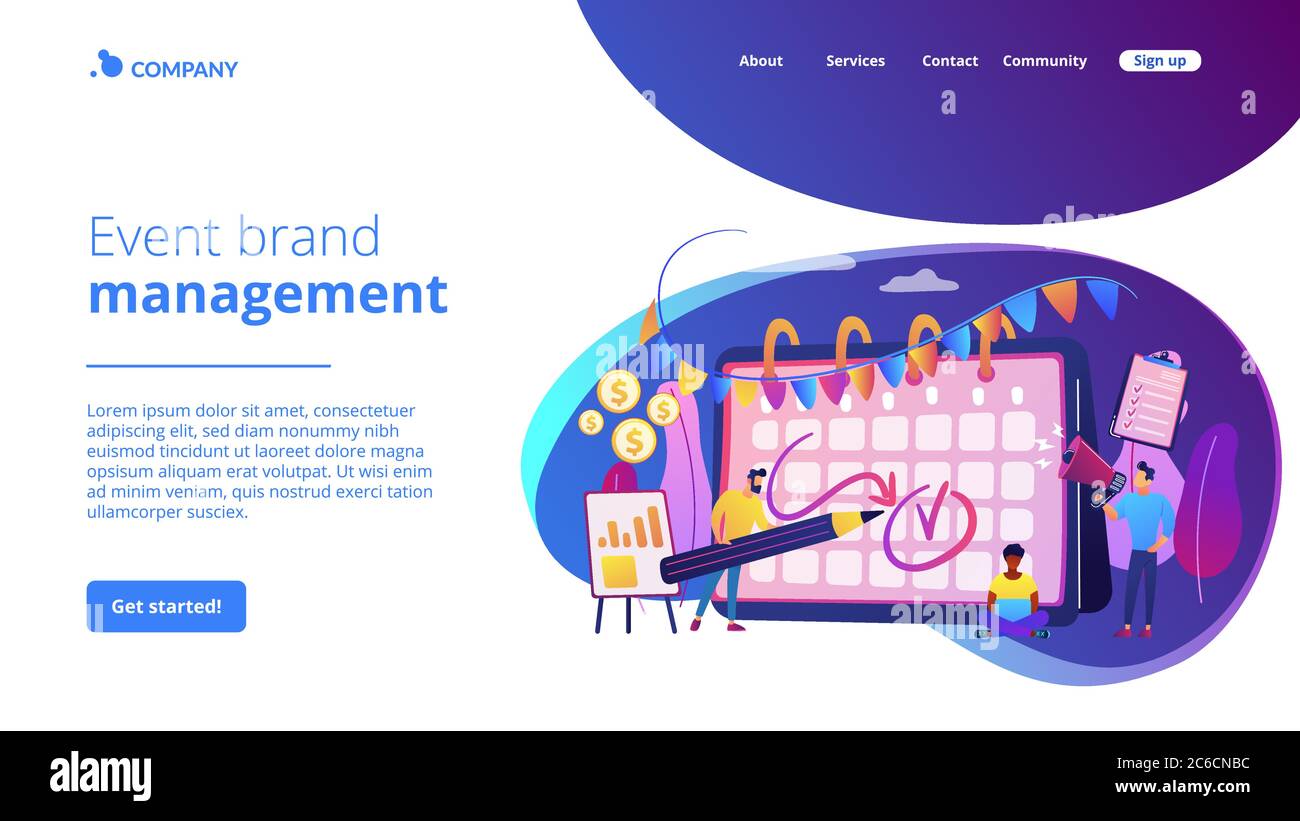 Brand event concept landing page Stock Vector Image & Art - Alamy