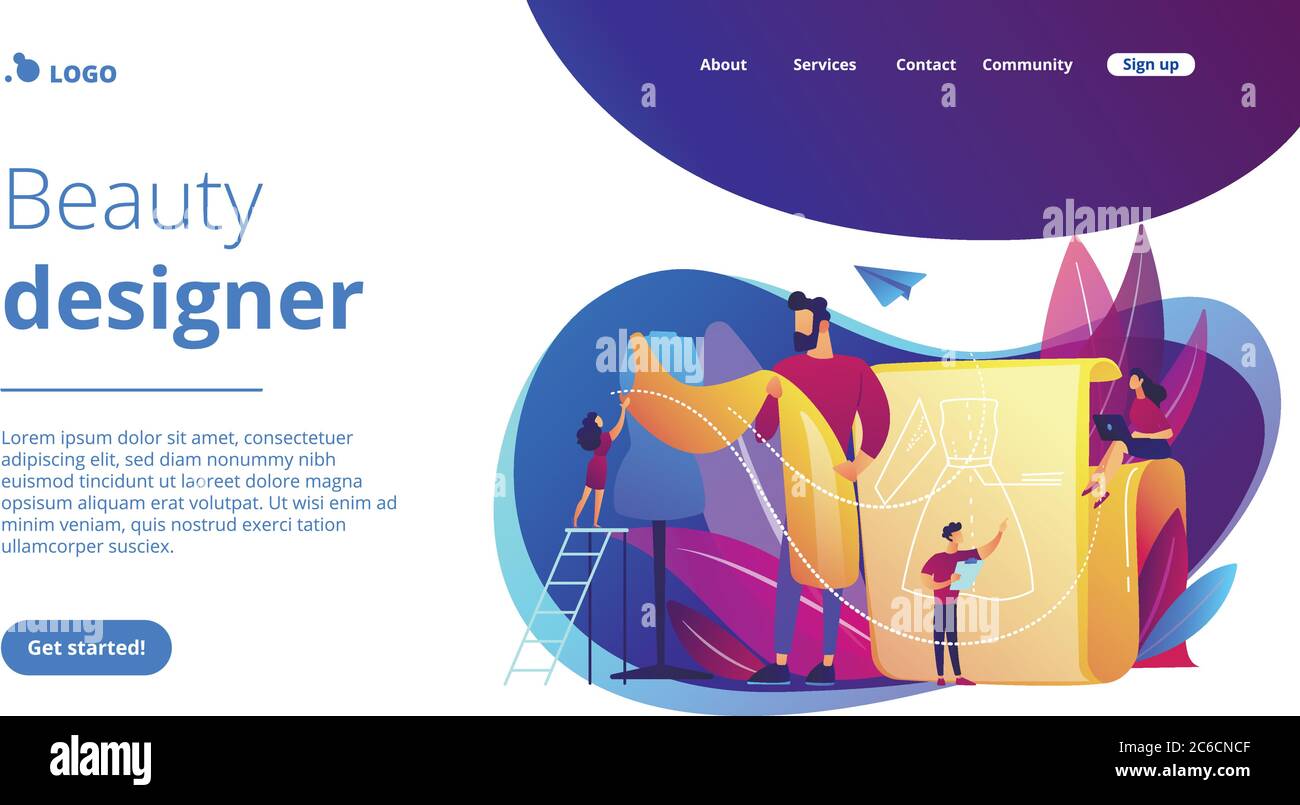 Fashion design concept landing page Stock Vector Image & Art - Alamy