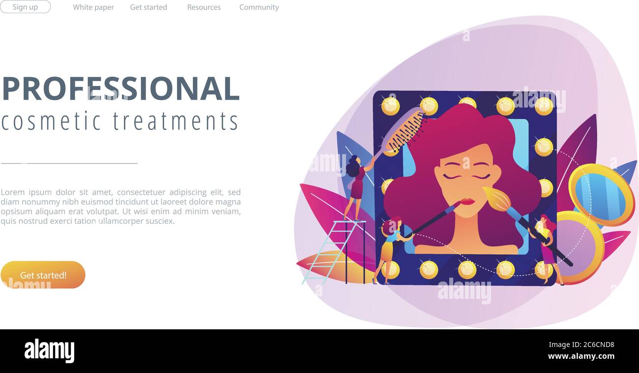 Fashion design concept landing Cut Out Stock Images & Pictures - Alamy