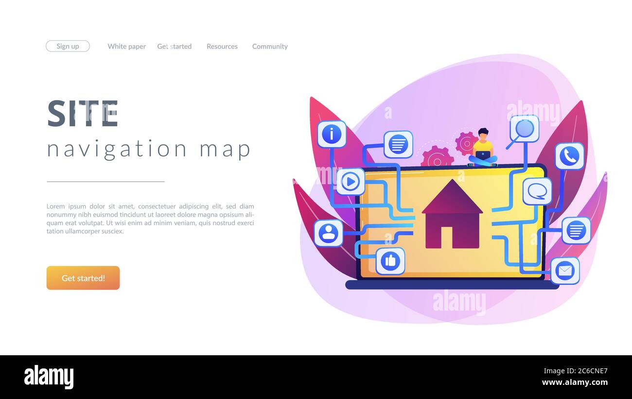 App developer homepage Cut Out Stock Images & Pictures - Alamy