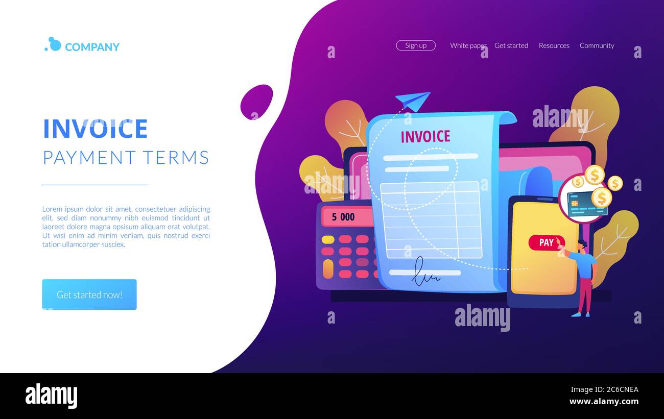 Payment terms concept landing page Stock Vector Image & Art - Alamy