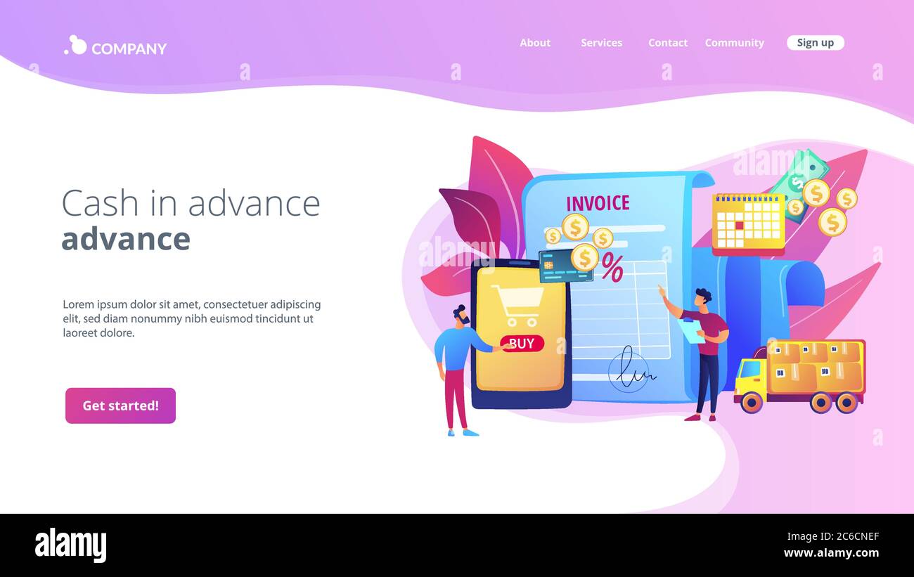 Prepayment terms concept landing page Stock Vector Image & Art - Alamy