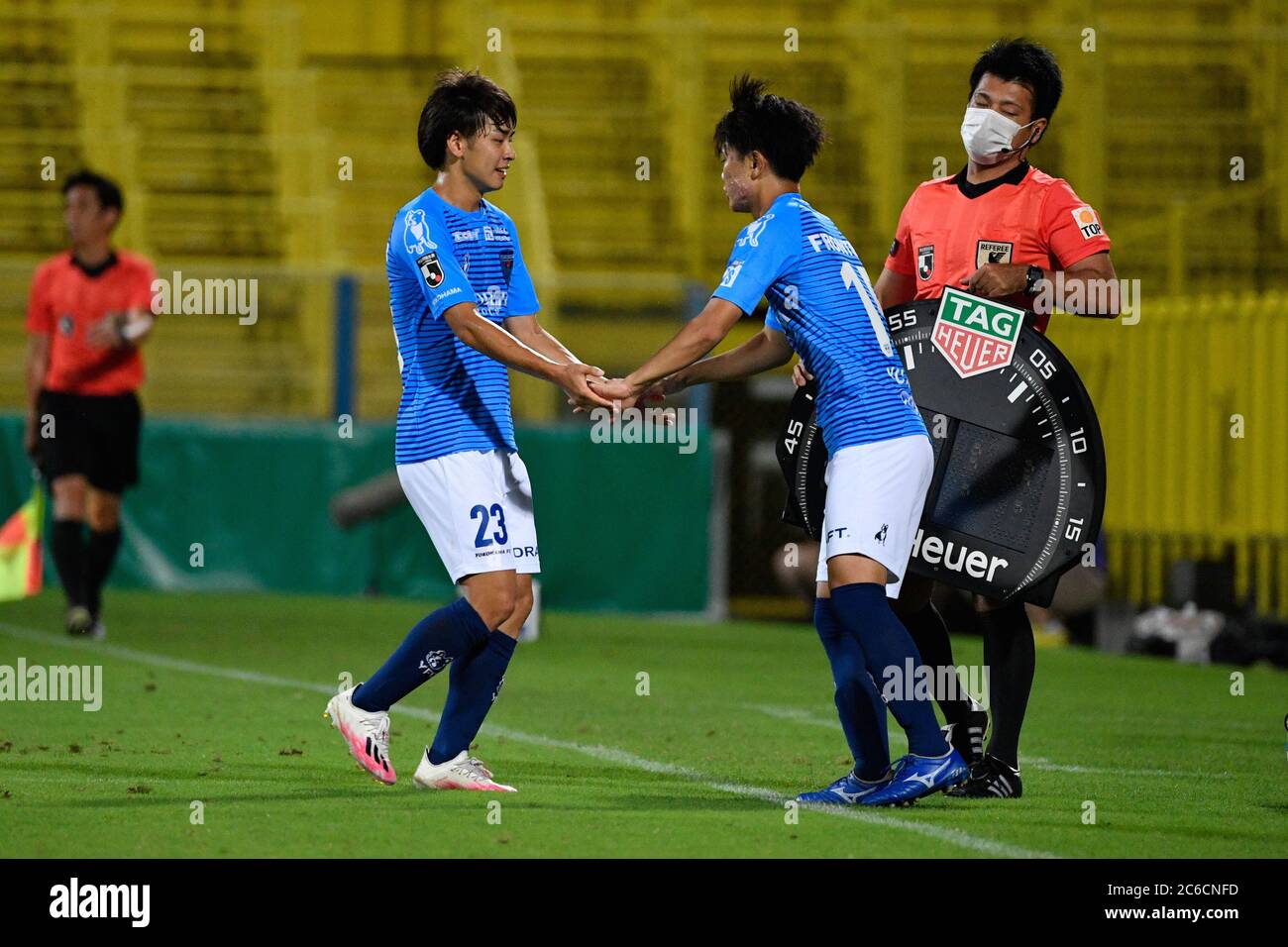 Sankyo Frontier Kashiwa Stadium, Chiba, Japan. 8th July, 2020. (L-R) Koki Saito, Kosuke Saito ...