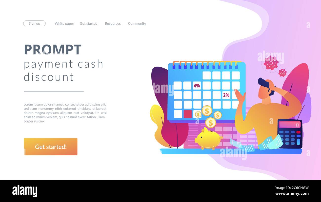 Early payment discount concept landing page Stock Vector Image & Art ...