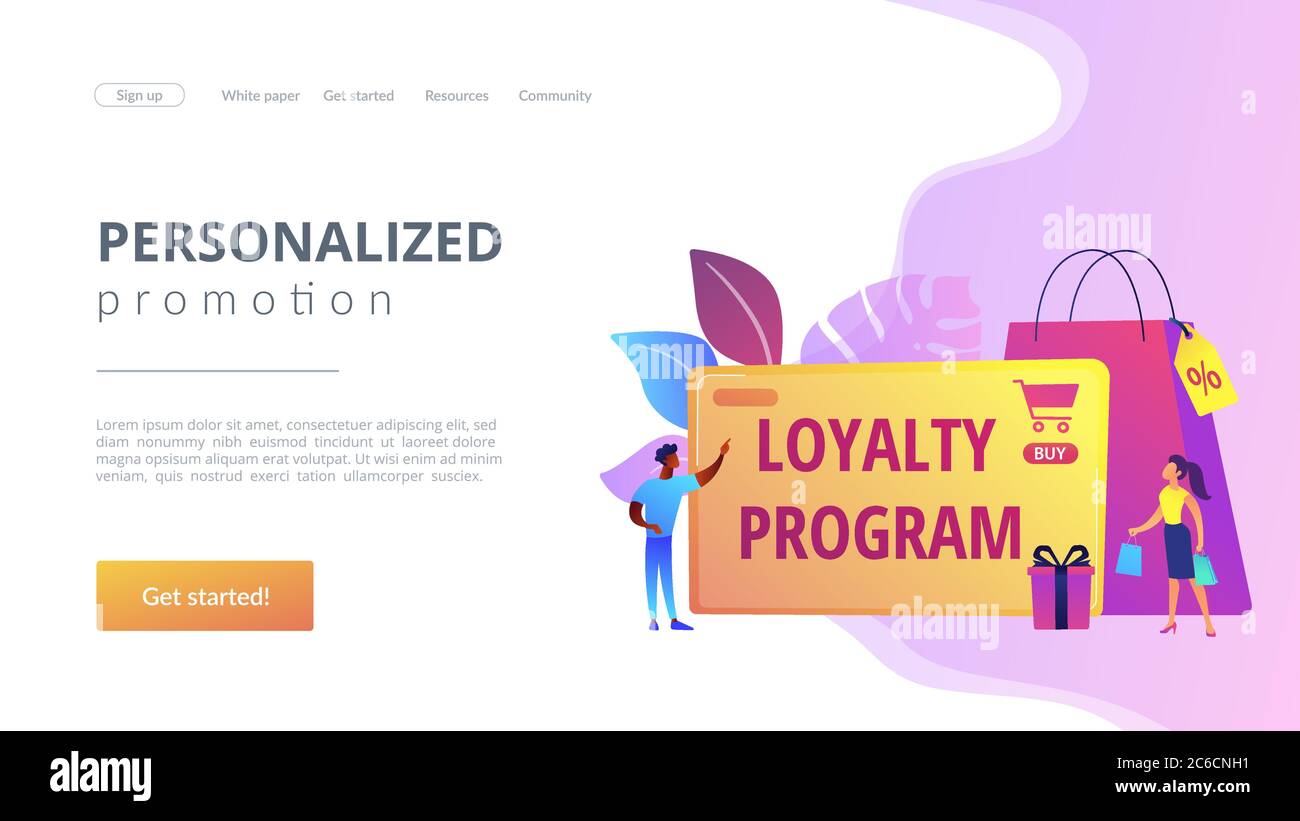 Loyalty program concept landing page Stock Vector Image & Art - Alamy