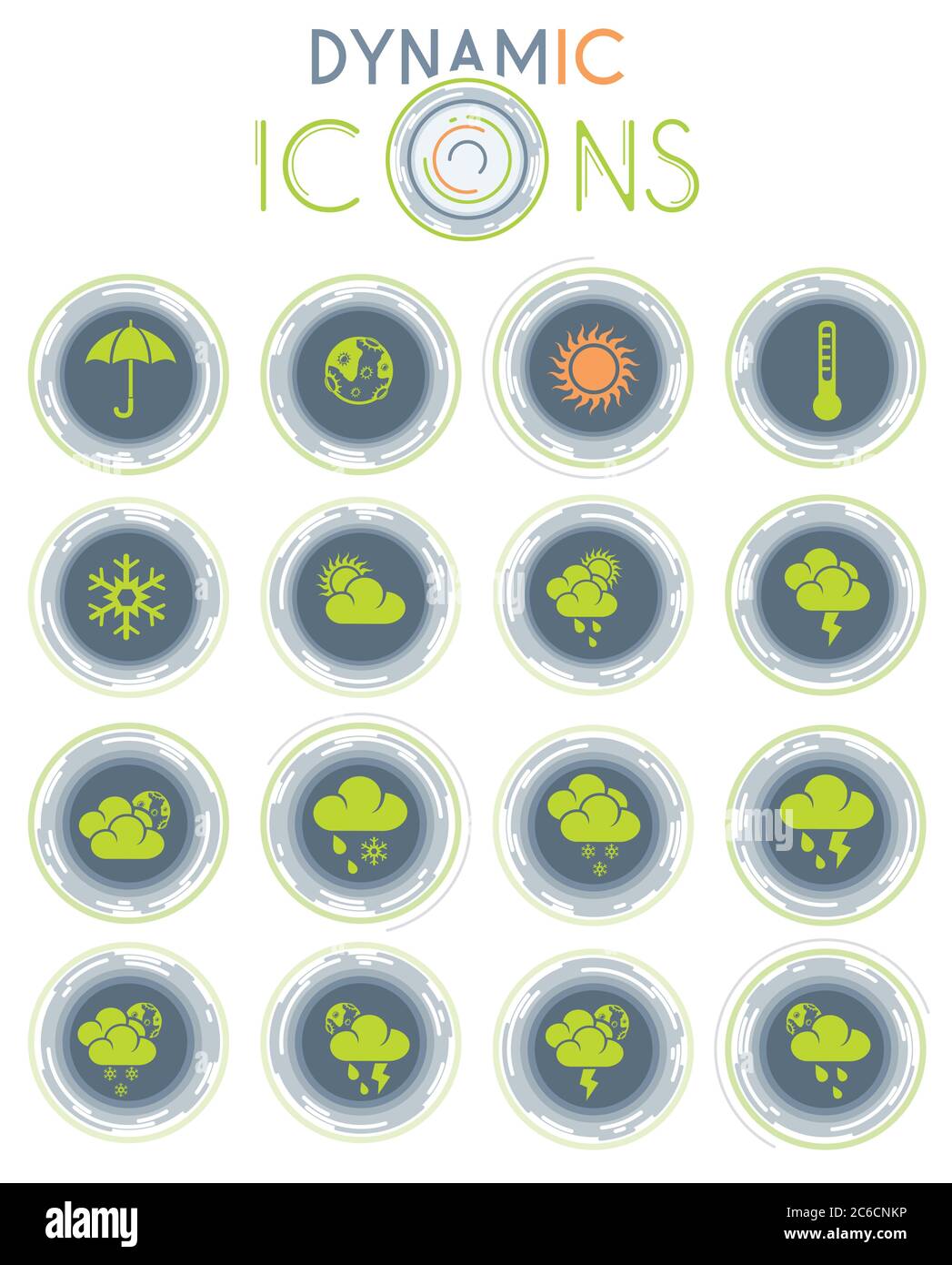 weather dynamic icons Stock Vector Image & Art - Alamy