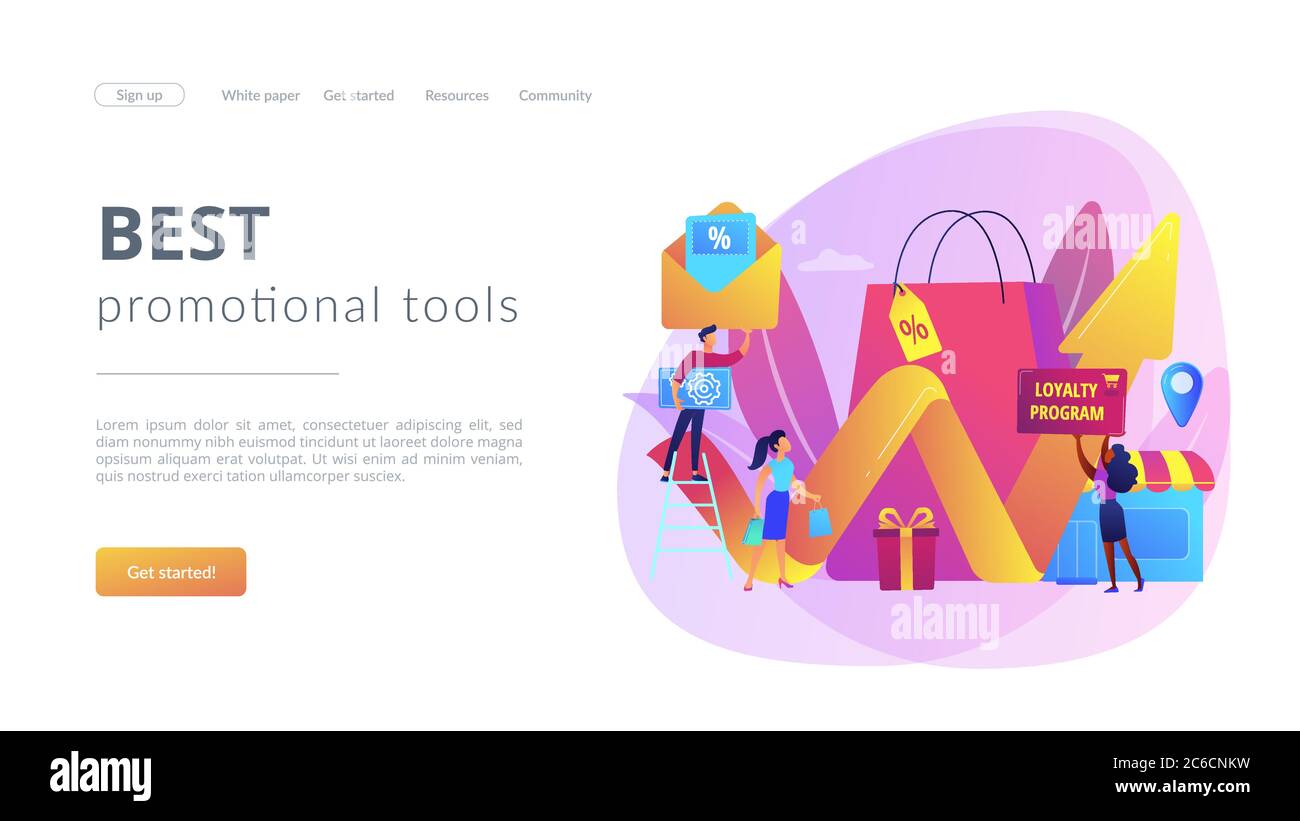 Promotional mix concept landing page Stock Vector Image & Art - Alamy