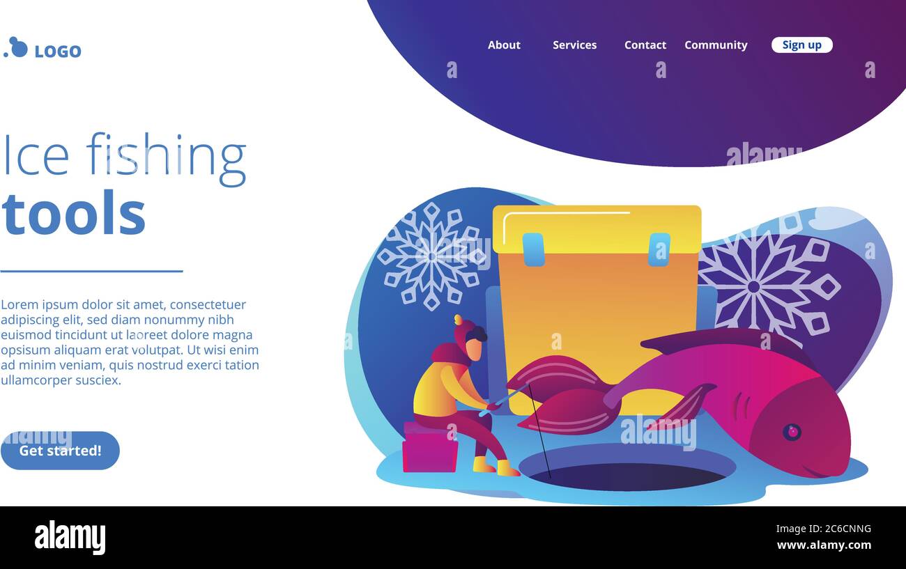 Sport ice fishing rod Stock Vector Images - Alamy