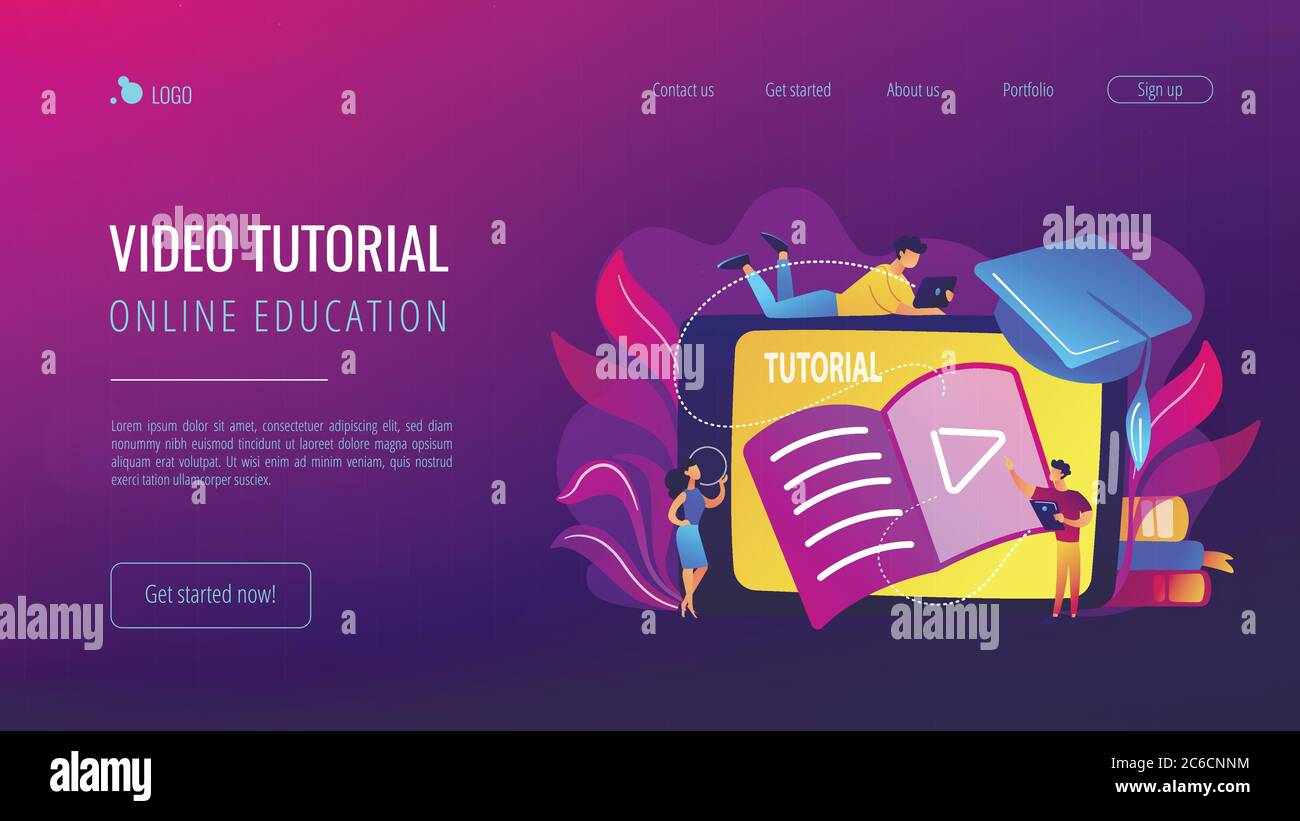 Video tutorial page hi-res stock photography and images - Alamy