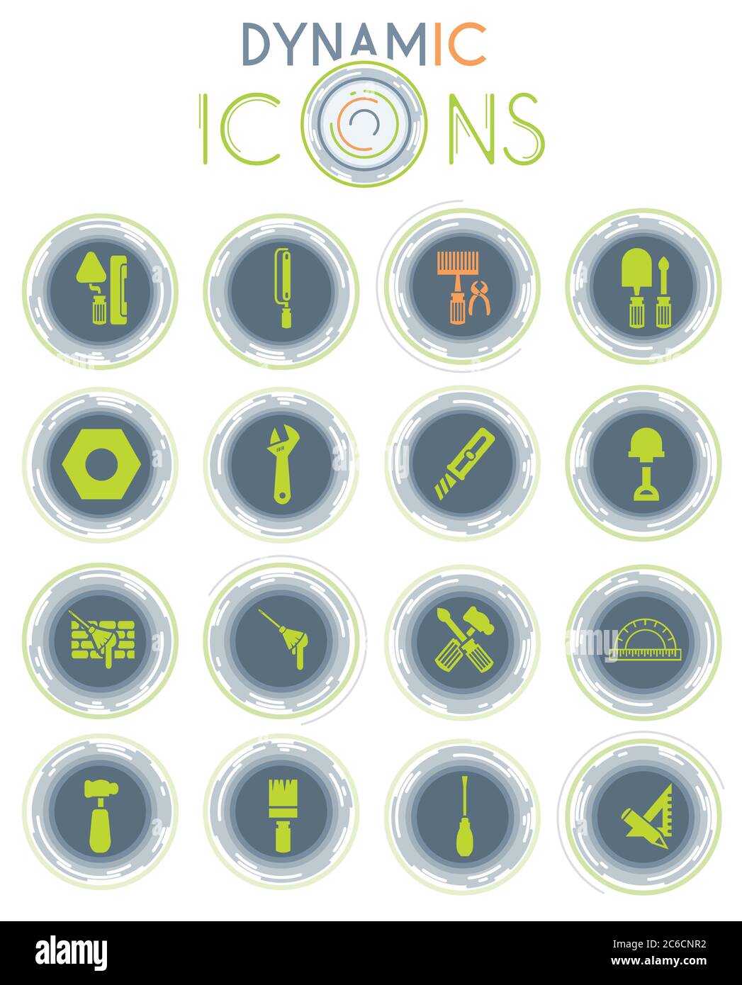 Work tools dynamic icons Stock Vector Image & Art - Alamy