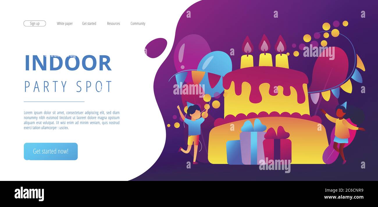 Indoor birthday Stock Vector Images - Alamy