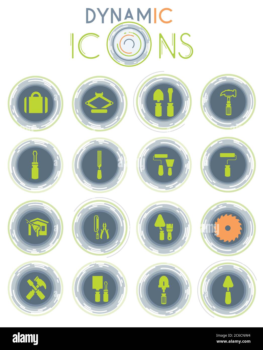 Work tools dynamic icons Stock Vector Image & Art - Alamy