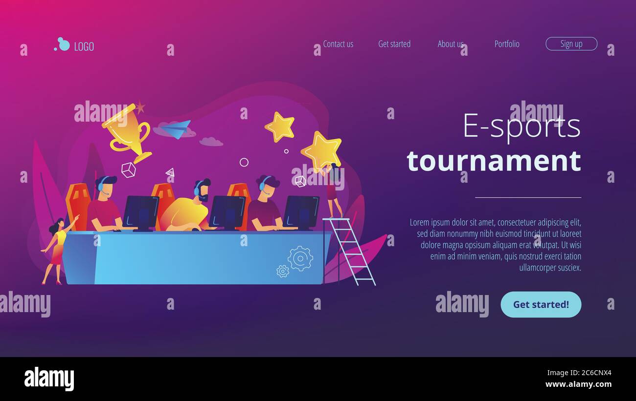 E-sport tournament concept landing page Stock Vector Image & Art - Alamy