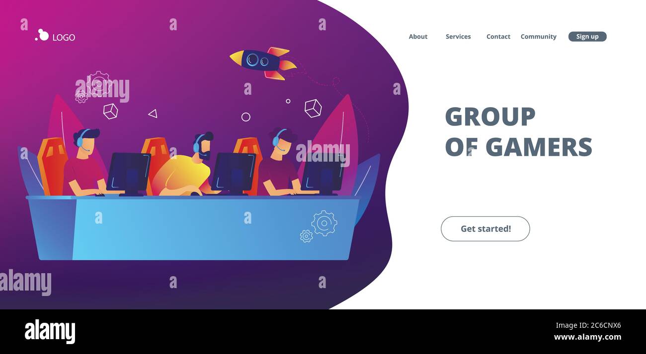 E-sport team concept landing page Stock Vector Image & Art - Alamy