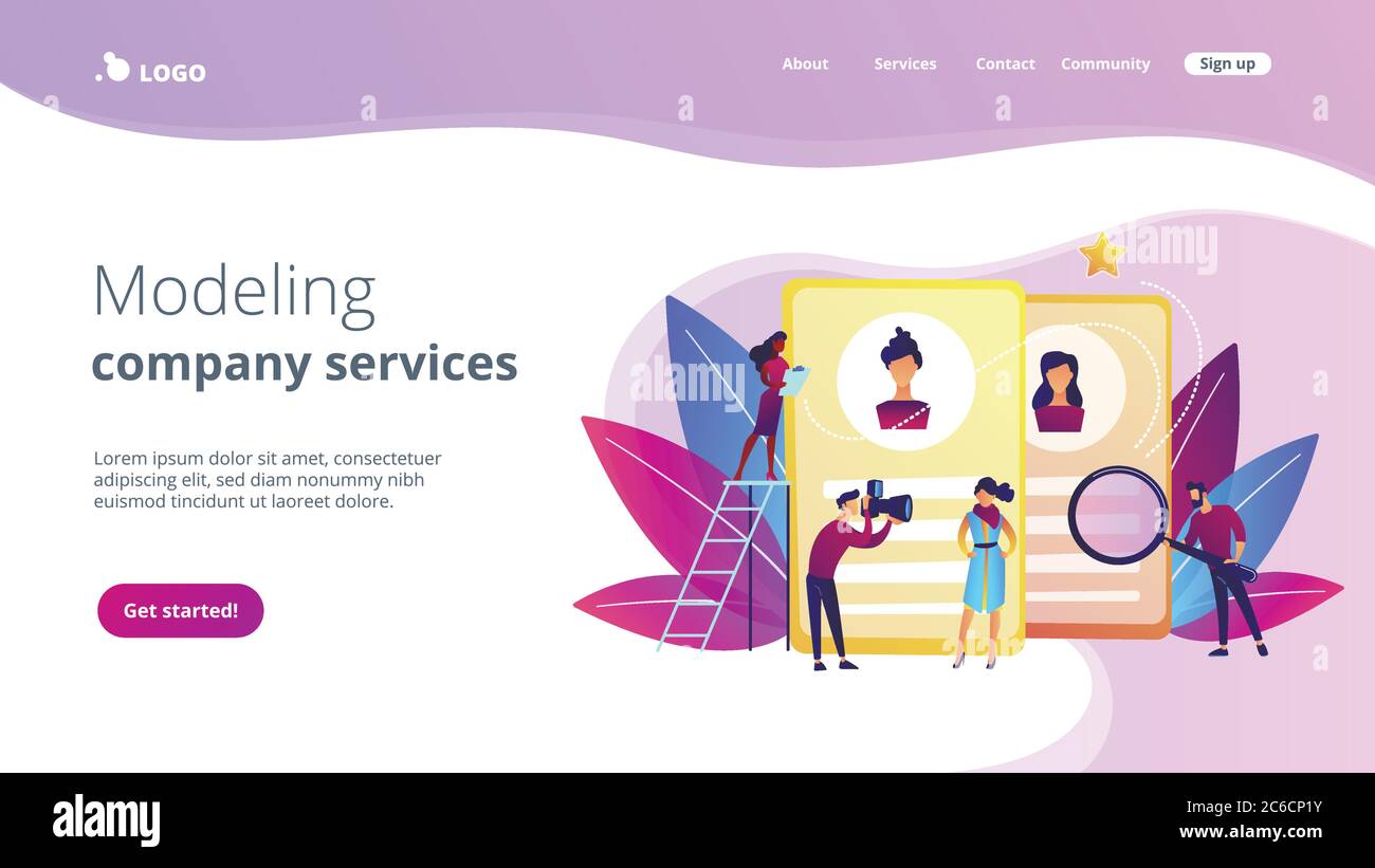 Modeling agency concept landing page Stock Vector Image & Art - Alamy