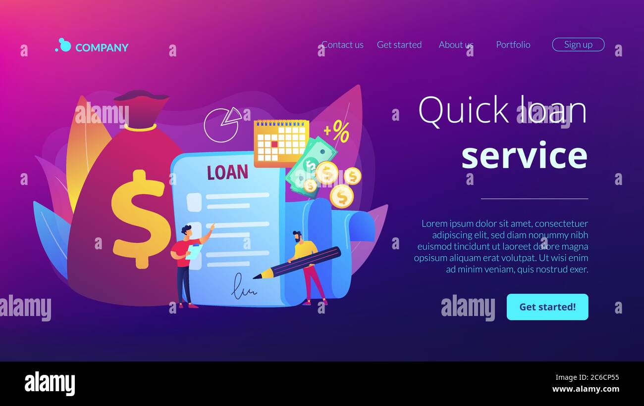 Loan disbursement concept landing page Stock Vector Image & Art - Alamy