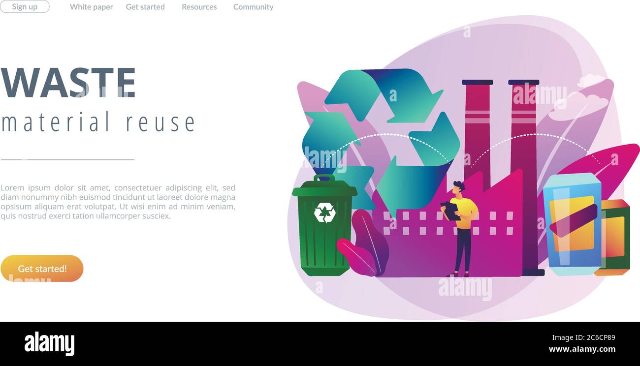 Recycling processing plant Cut Out Stock Images & Pictures - Alamy