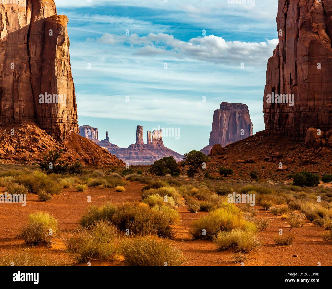 North Window along Loop Drive in the famous Monument Valley of Northern ...