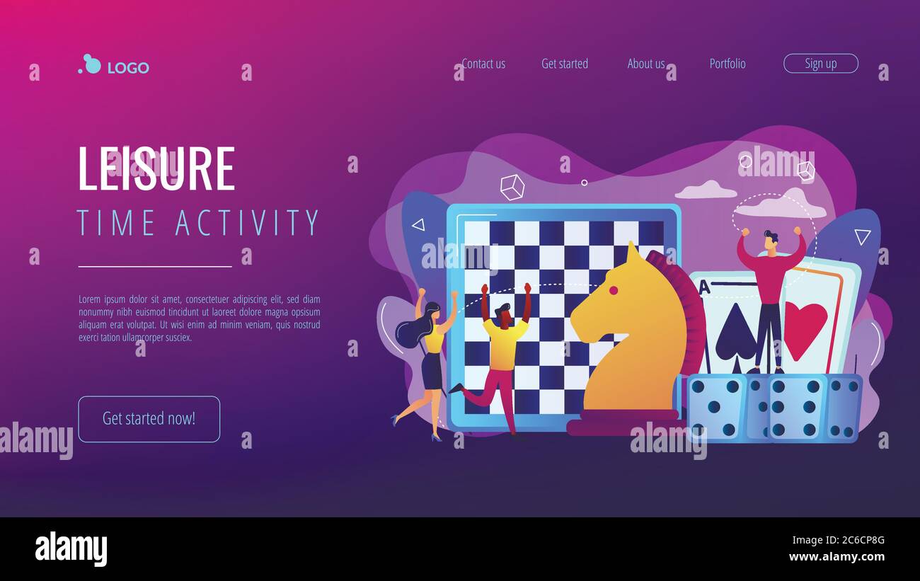 Board game concept landing page Stock Vector Image & Art - Alamy