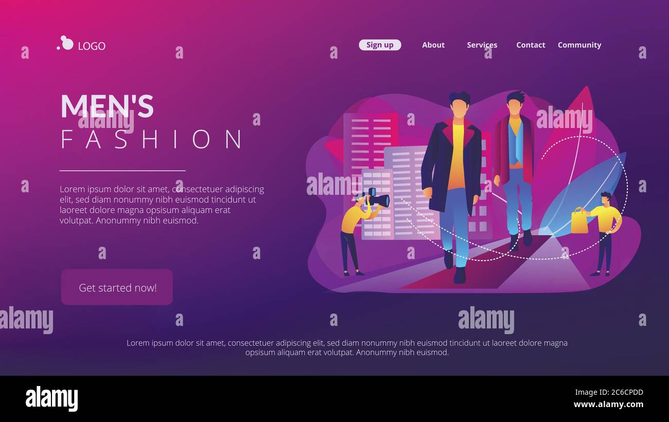 Men style and fashion concept landing page Stock Vector Image & Art - Alamy