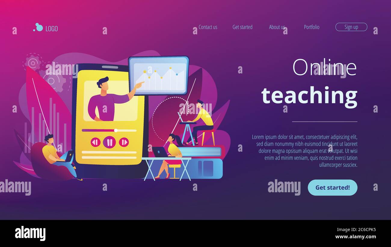 Online teaching Stock Vector Images - Alamy