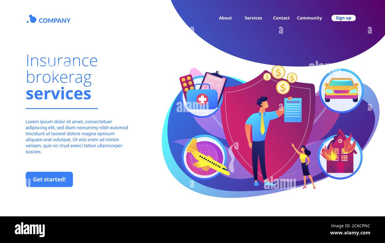 Insurance brokerage Stock Vector Images - Alamy