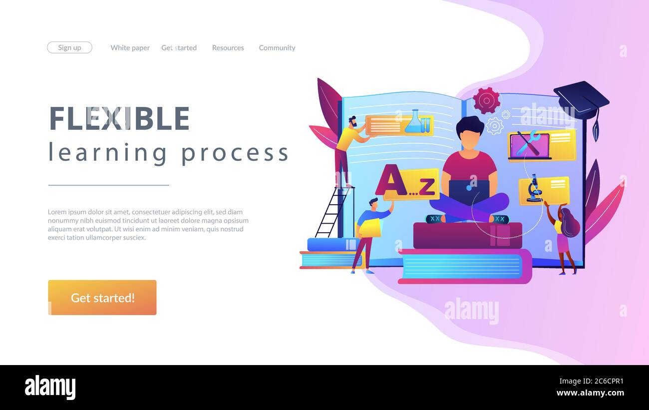 Personalized learning concept landing page Stock Vector Image & Art - Alamy