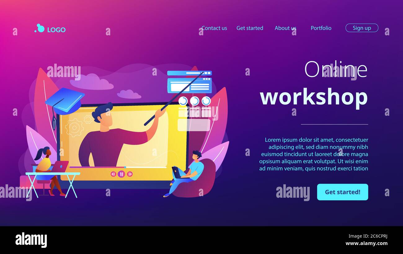 Online workshop Stock Vector Images - Alamy