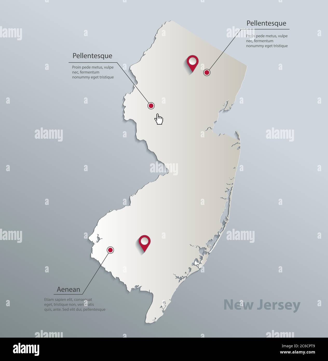 New jersey map Stock Vector Images - Alamy