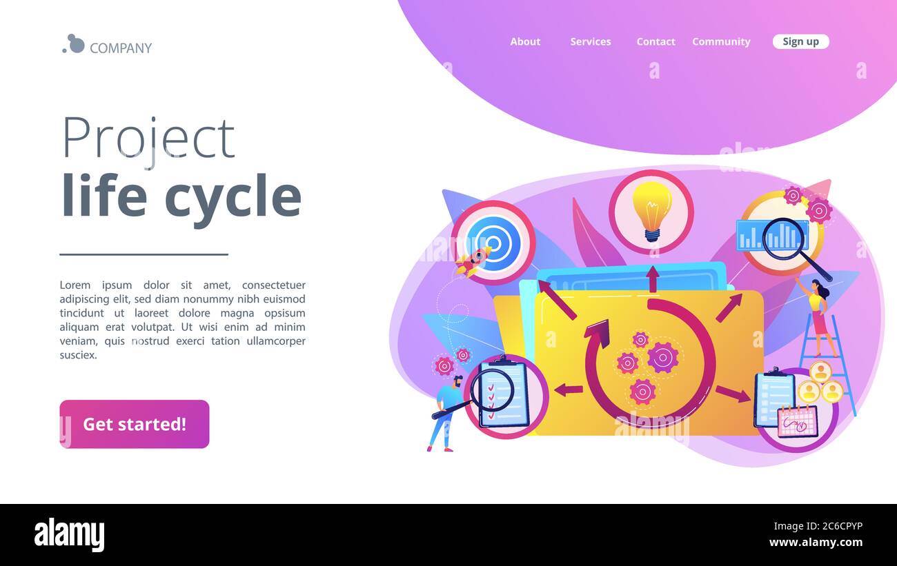 Project life cycle concept landing page Stock Vector Image & Art - Alamy