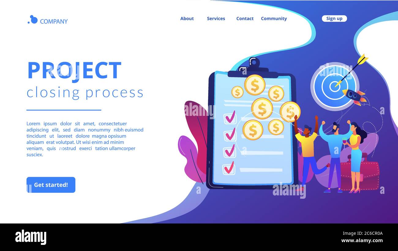 Project closure concept landing page Stock Vector Image & Art - Alamy