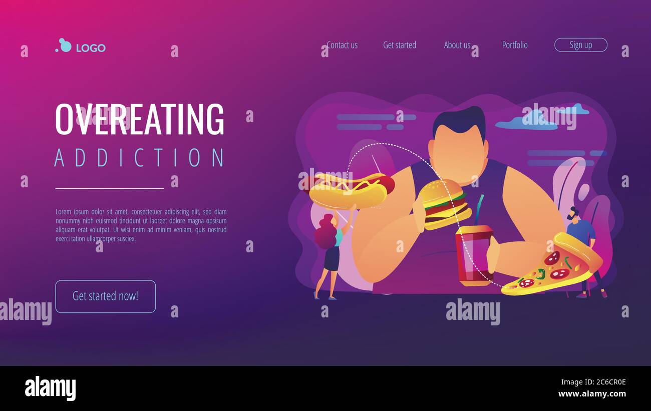 Compulsive Overeating Stock Vector Images - Alamy