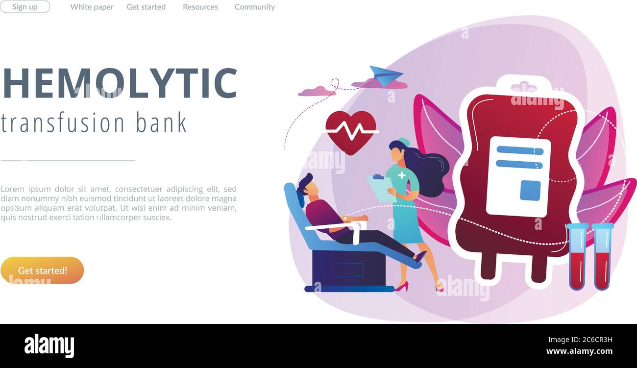 Laboratory web concept landing Cut Out Stock Images & Pictures - Alamy