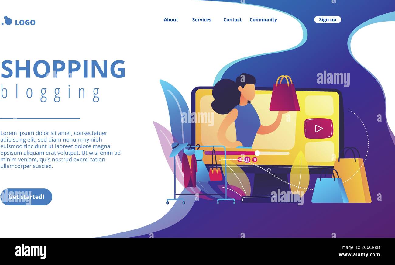 Blog screen fashion Stock Vector Images - Alamy