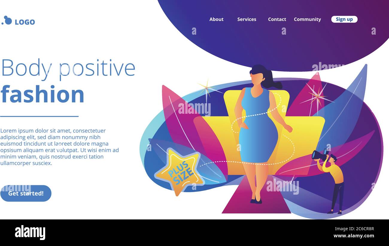 Woman plus size fashion Stock Vector Images - Alamy