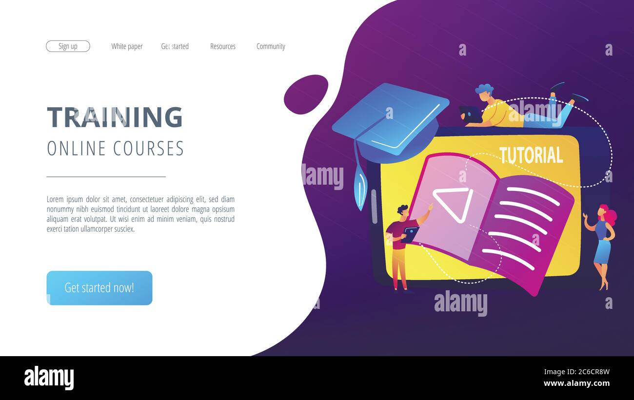 Video tutorial page Stock Vector Images - Alamy