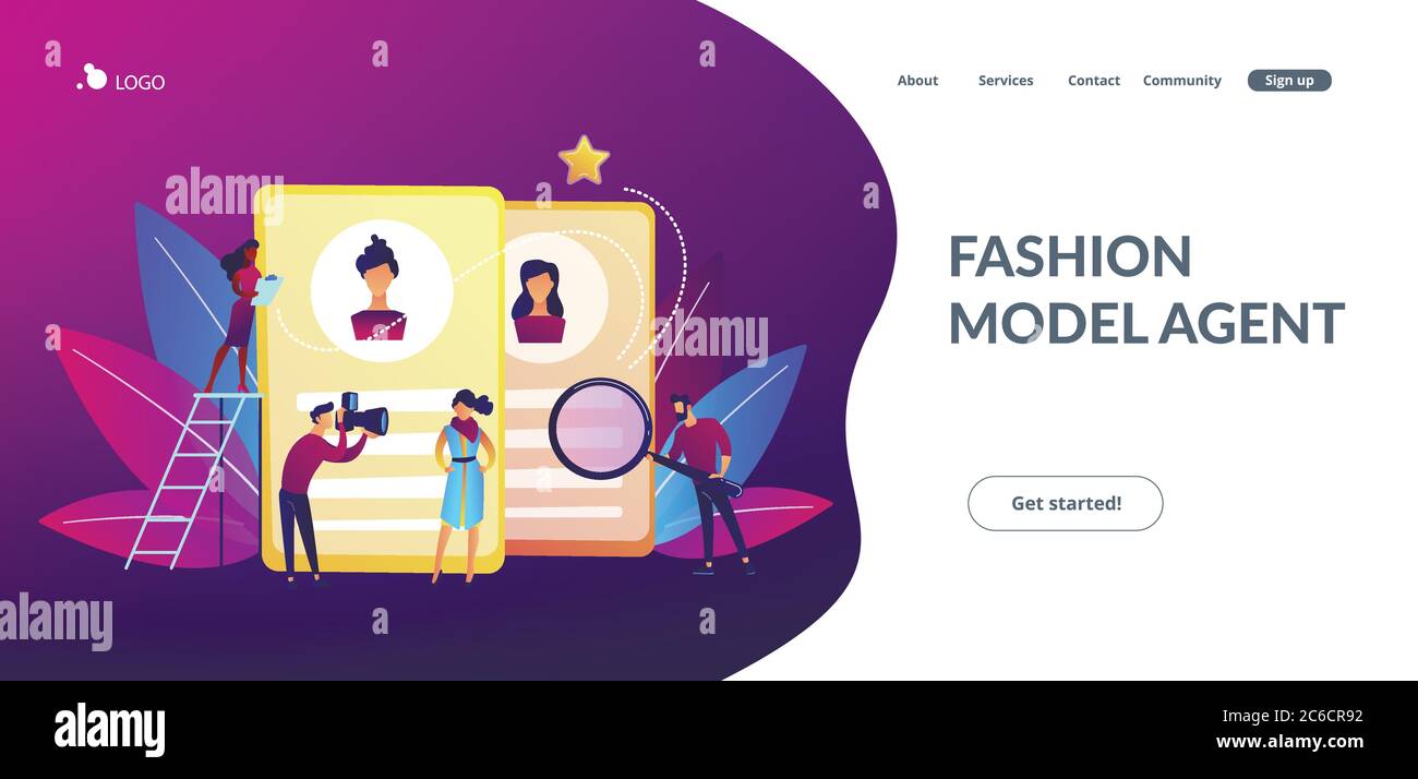 Studio photographer shooting fashion model Stock Vector Images - Alamy