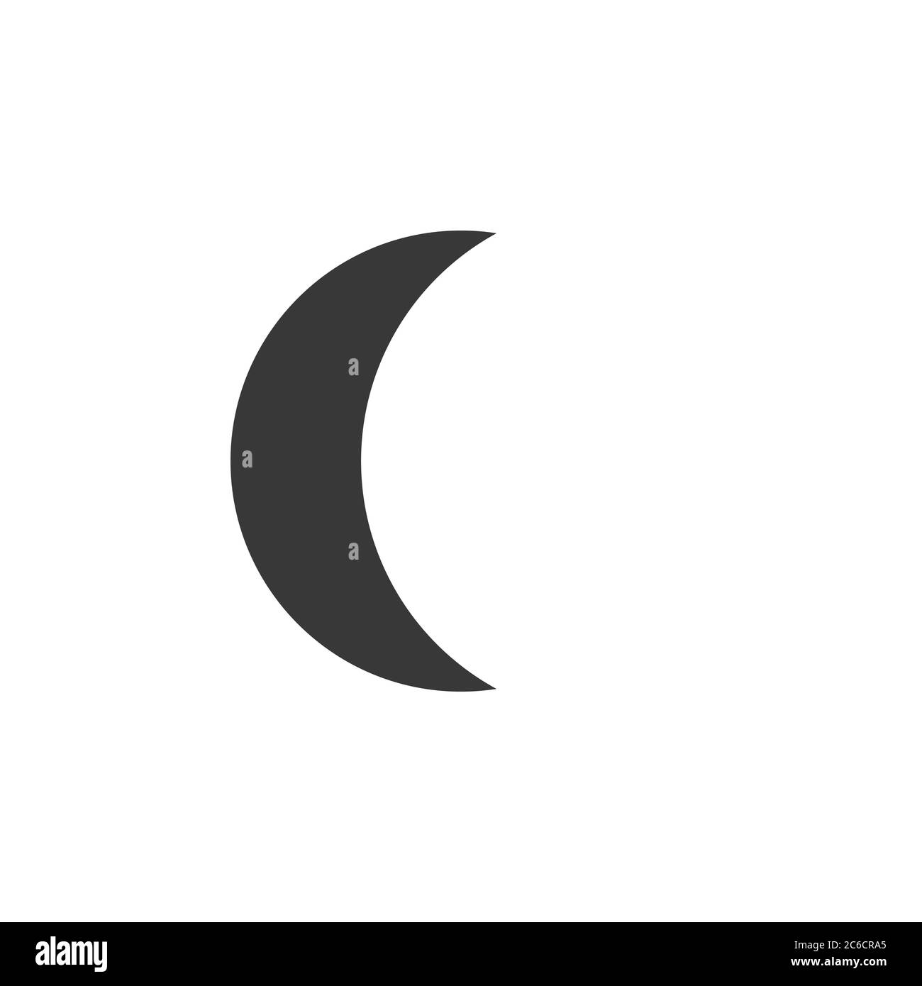 Moon phase. Waning Crescent. Isolated icon. Weather glyph vector ...