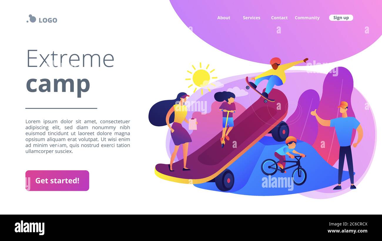 Extreme camp concept landing page Stock Vector Image & Art - Alamy