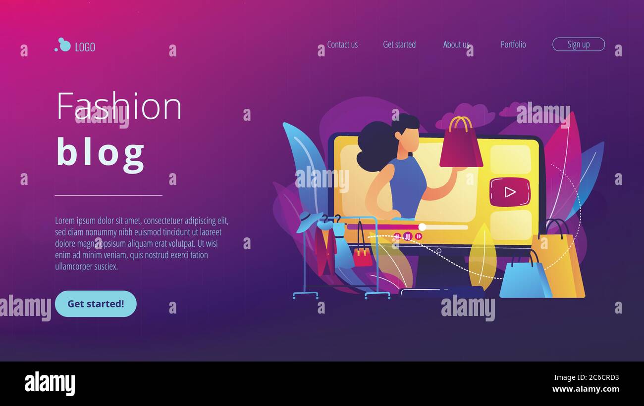 Blog screen fashion Stock Vector Images - Alamy