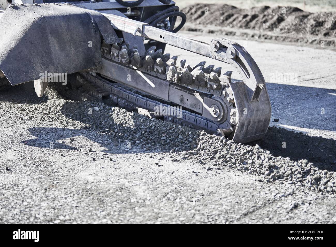 Trench digger hi-res stock photography and images - Alamy