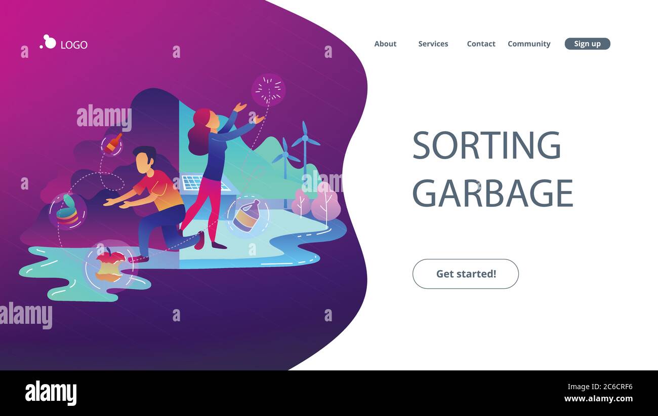 Eco zero waste sorting Stock Vector Images - Alamy