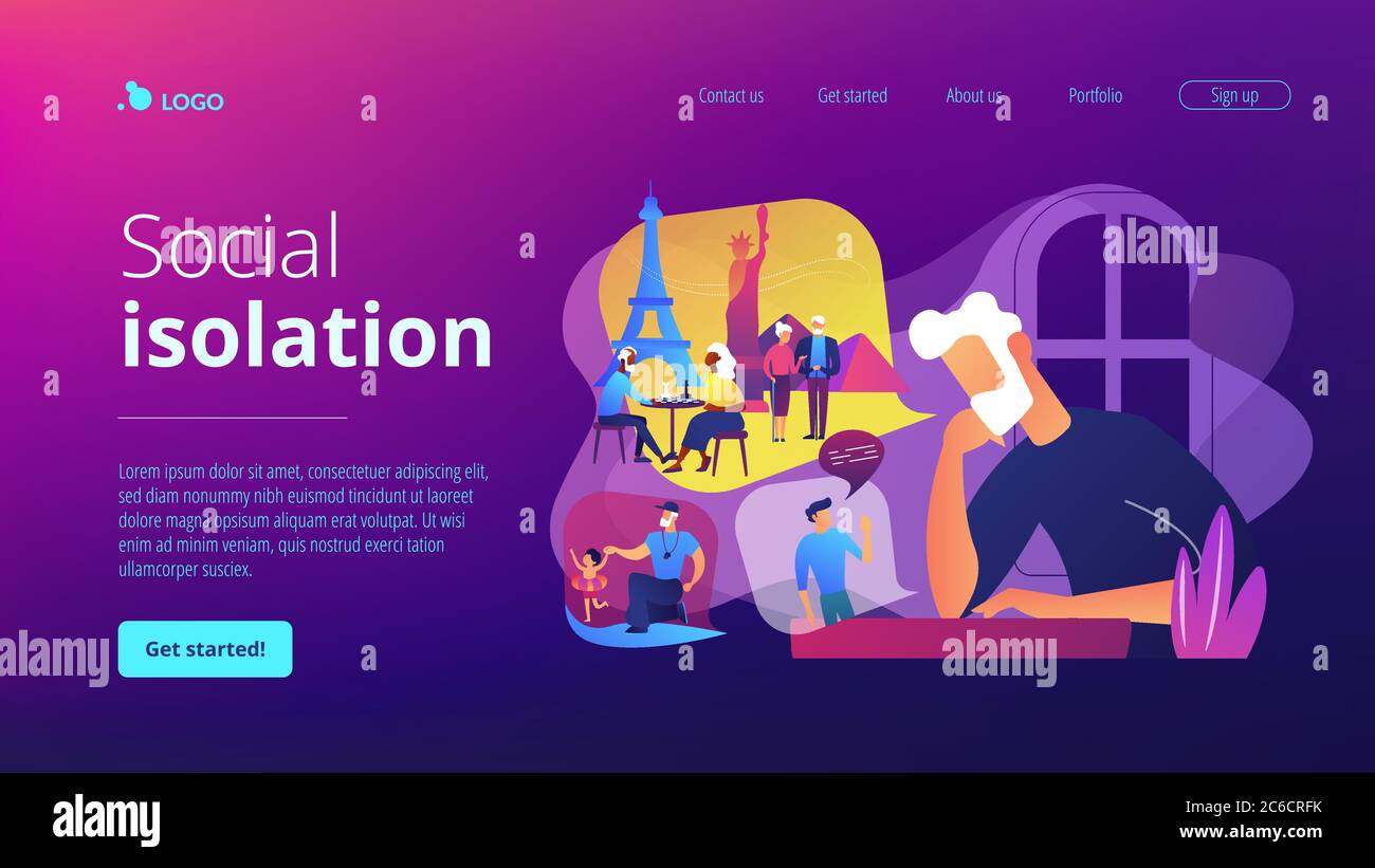 Isolation depression Stock Vector Images - Alamy