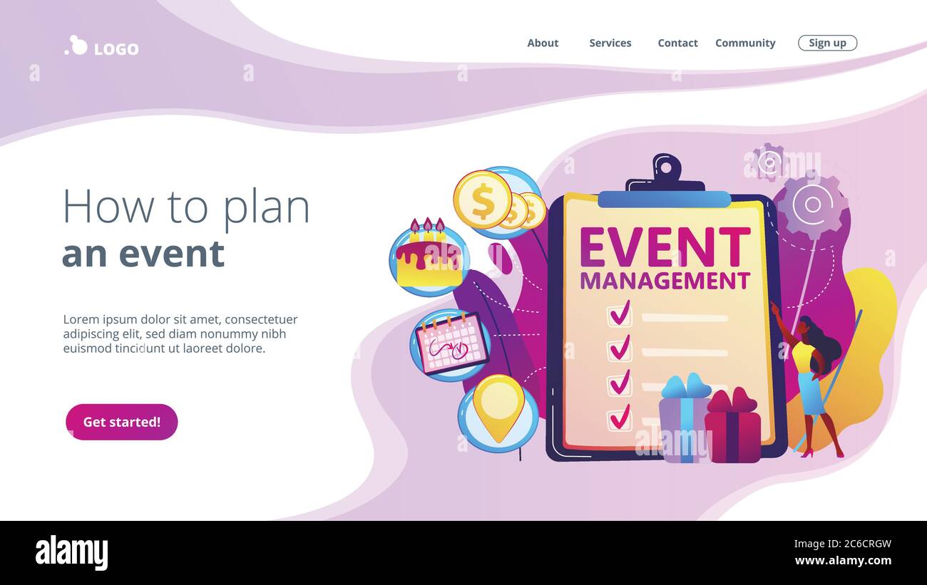 Event management concept landing page Stock Vector Image & Art - Alamy