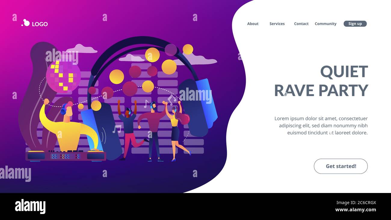 Silent disco festival Stock Vector Images - Alamy