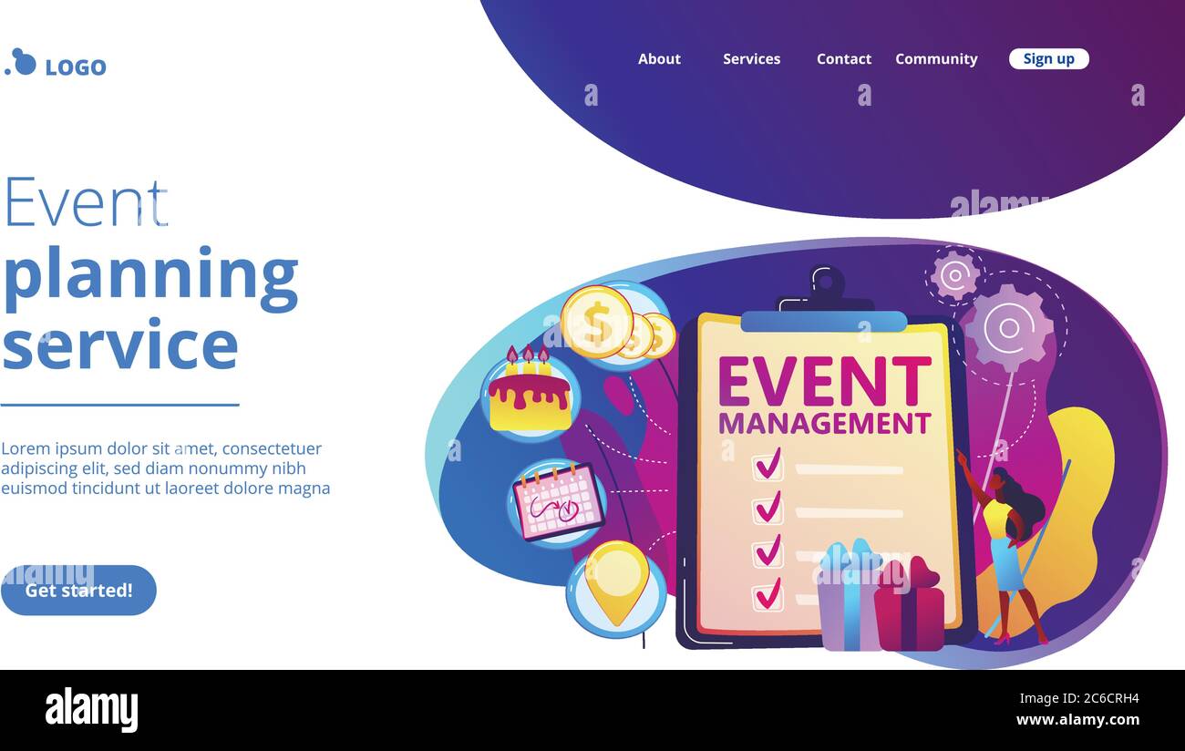 Event management concept landing page Stock Vector Image & Art - Alamy