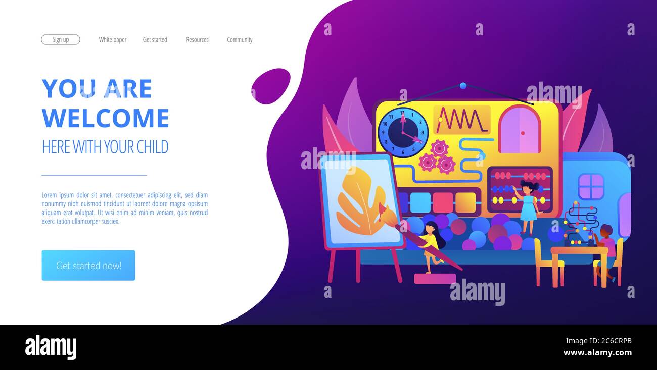 Child friendly area concept landing page Stock Vector Image & Art - Alamy