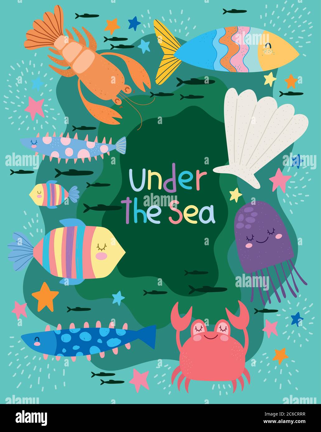 under the sea, world with different inhabitants wide marine life ...
