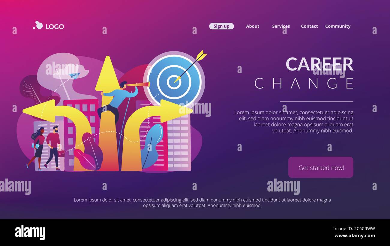 Career change concept landing page Stock Vector Image & Art - Alamy