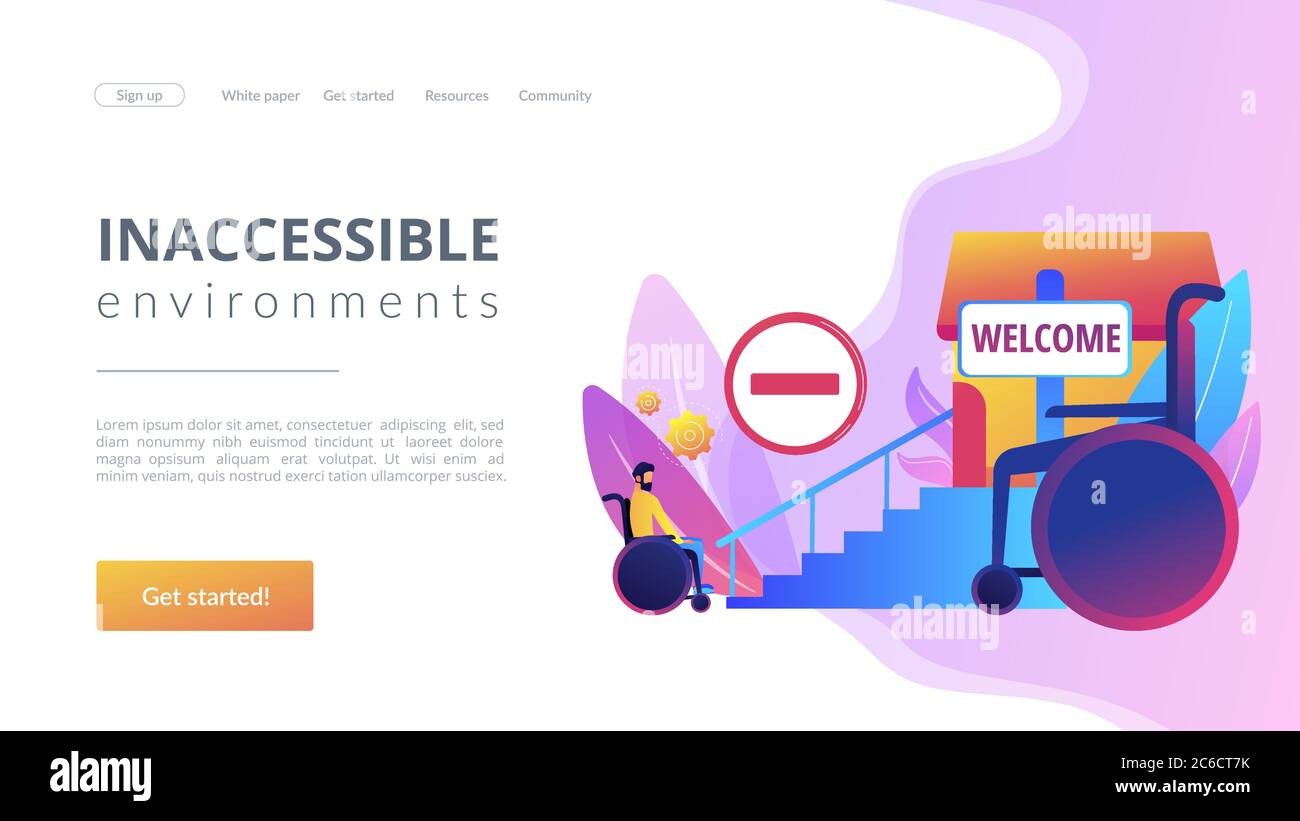 Inaccessible environment Stock Vector Images - Alamy